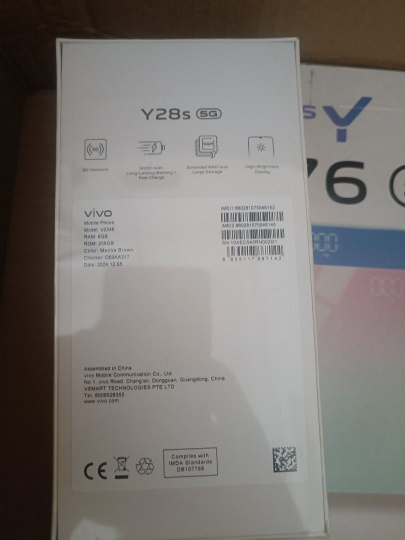 Vivo Y28s Twinkling Purple 256GB, Mobile Phones & Gadgets, Mobile ...