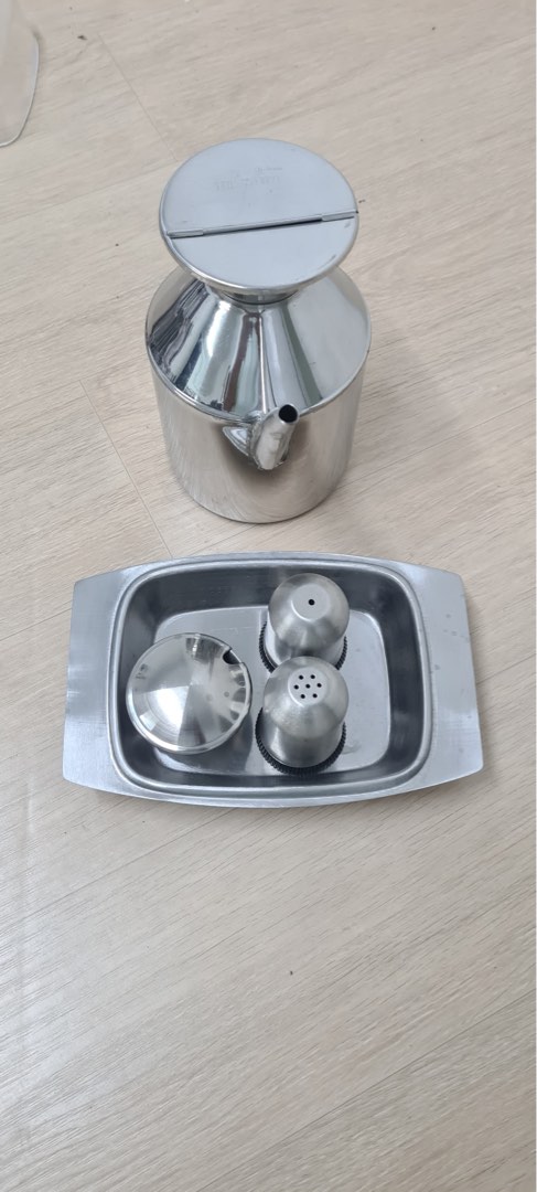 Wadah garam merica stainless tebal premium, 4in1, 3in1, inclued poci ...