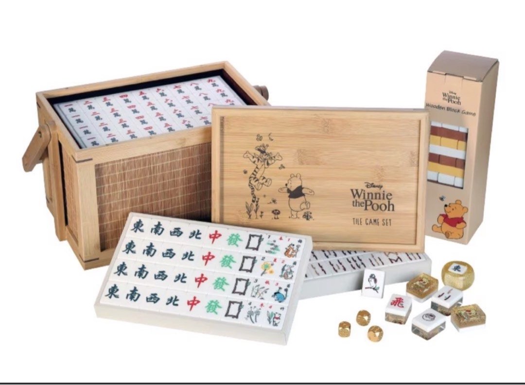 Winnie the Pooh Mahjong Set, Hobbies & Toys, Toys & Games on Carousell