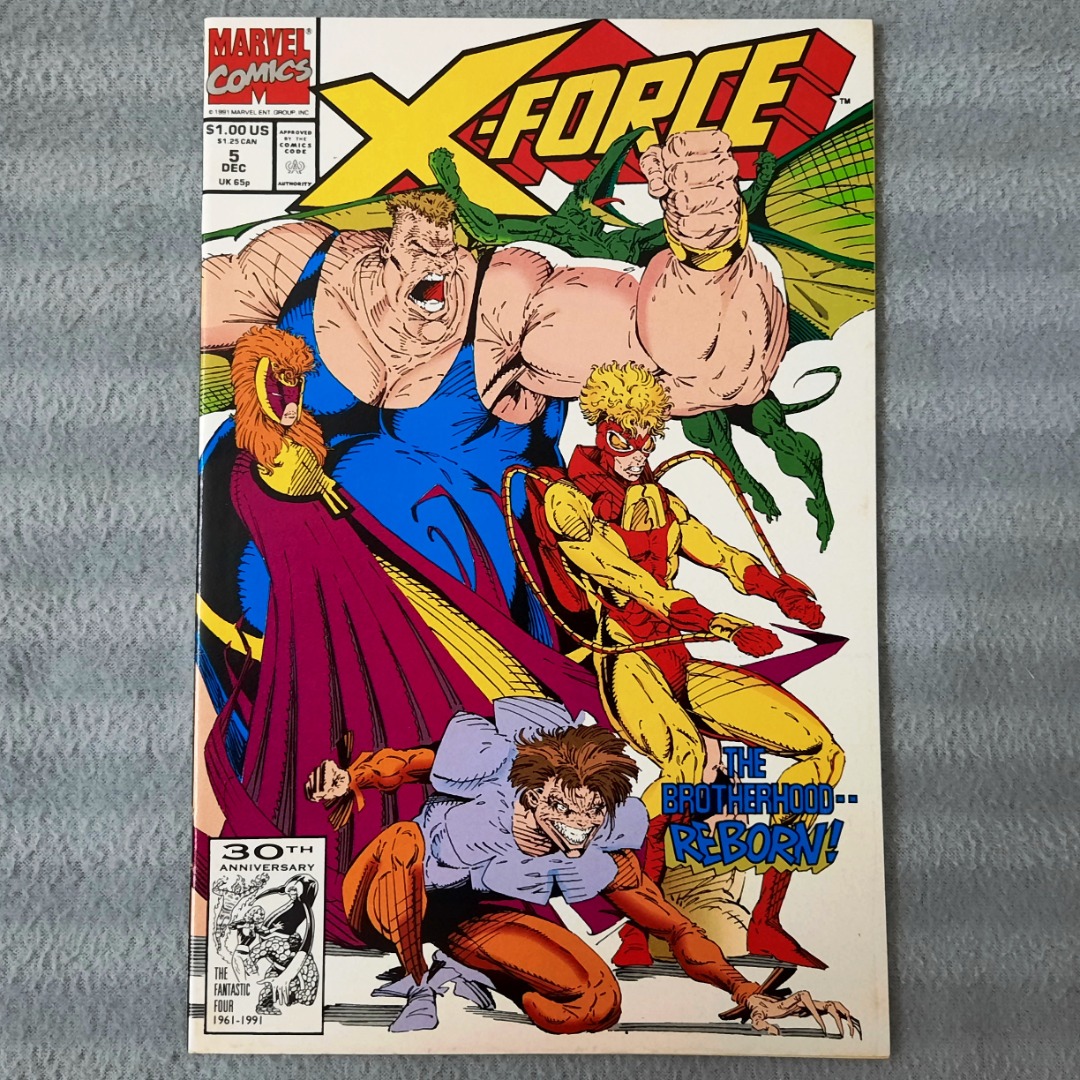 X-Force #5 Rob Liefeld Cvr (1st Series Marvel Comics) Fabian Nicieza (Key Issue: 1st App) XMEN ...