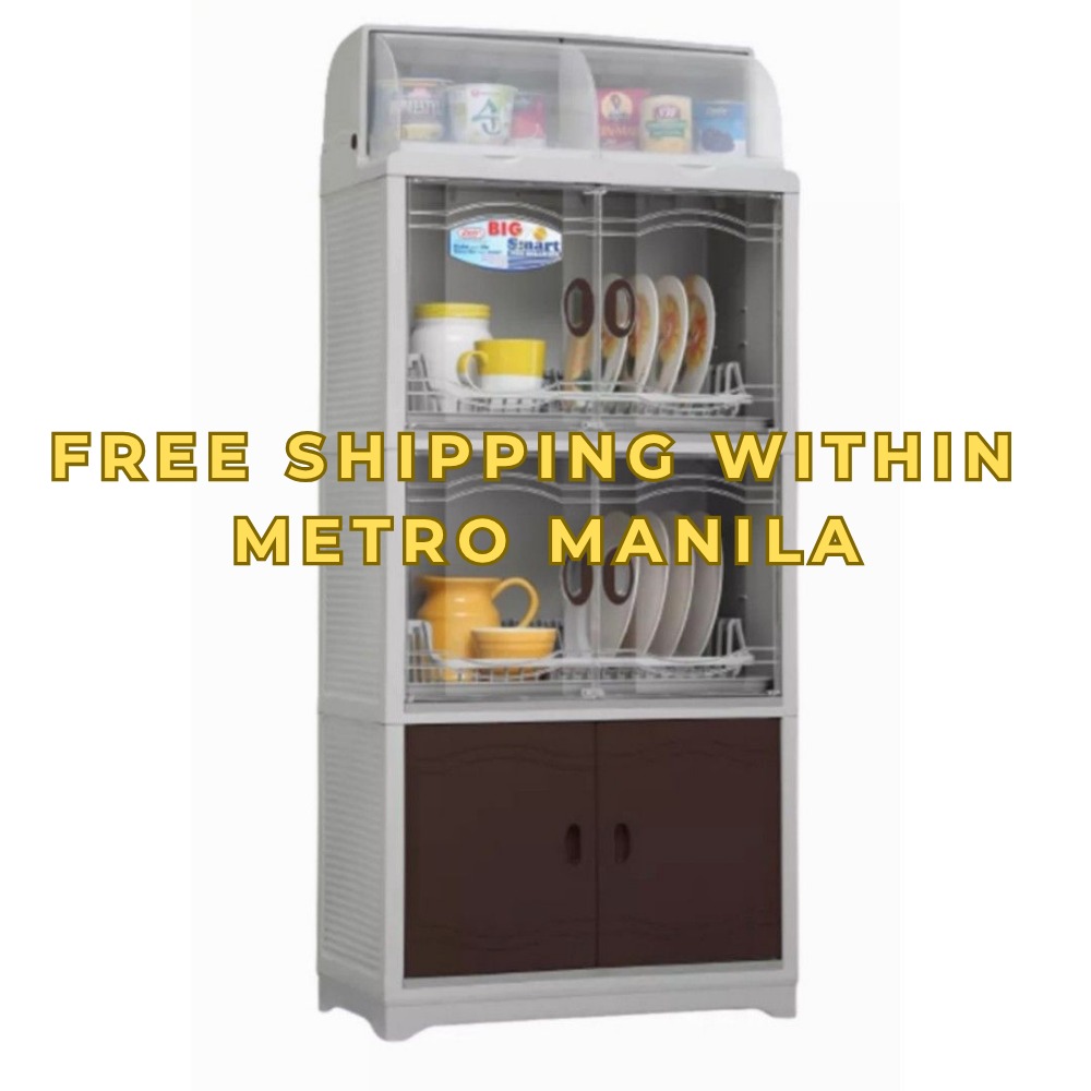 ZOOEY BIG & SMART PLAIN DISH CABINET/Dish Storage/Dish Organizer ...