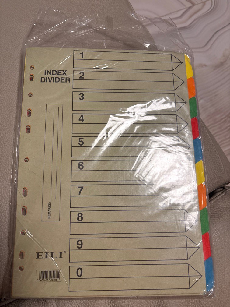 10 Index divider x 5 sets, 興趣及遊戲, 手作＆自家設計, 文具 - Carousell