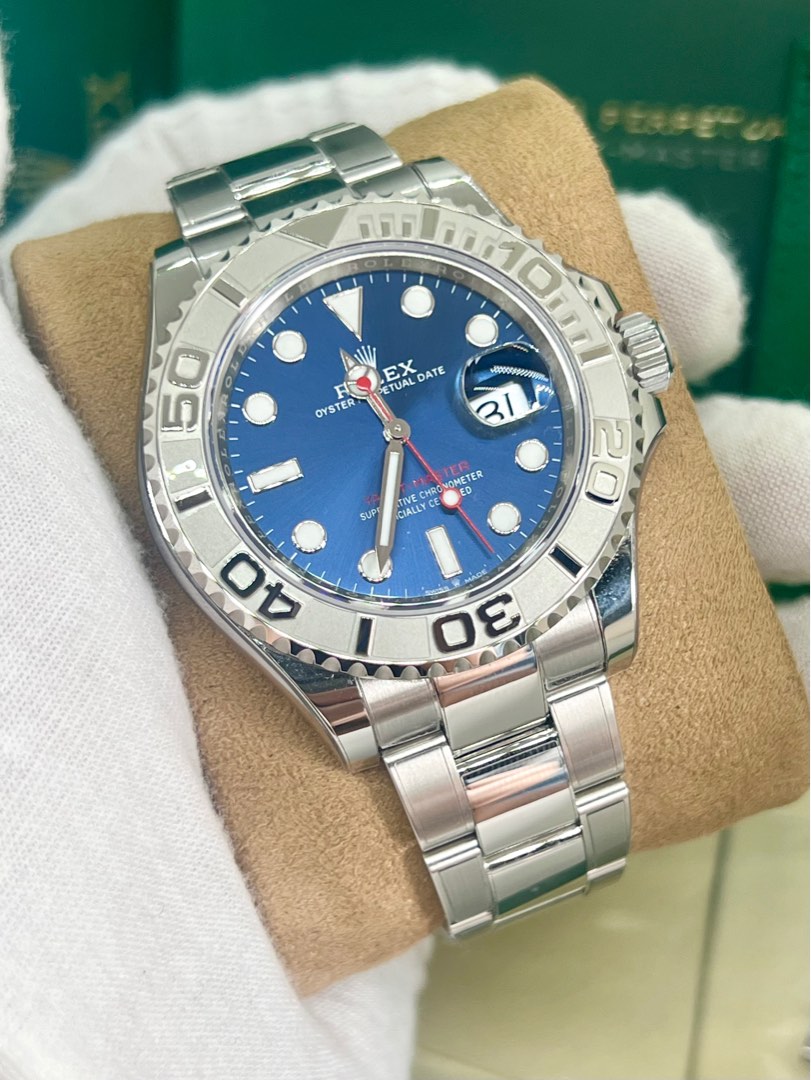 2025 Rolex Yachtmaster Bright Blue Dial Platinum Bezel Thor 40mm ...