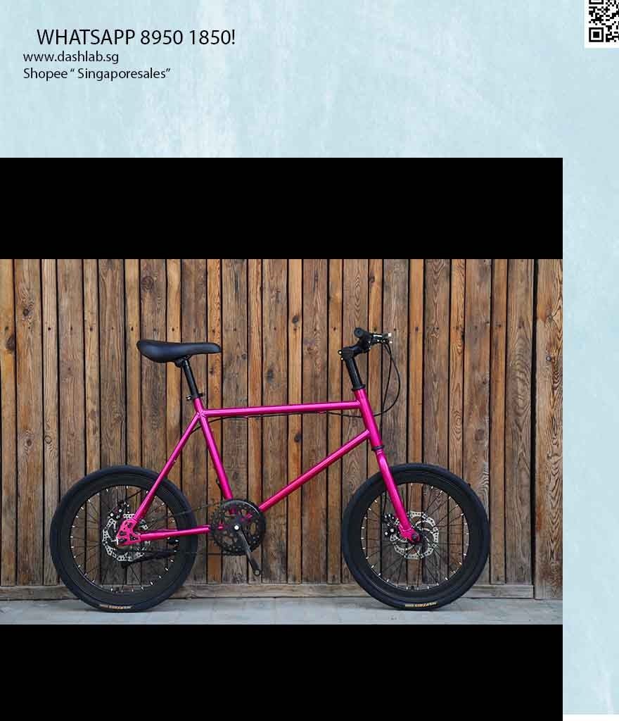20 Inch 1 Speed MINI VELO [Pink] Bicycles Fixie Bike Lightweight Road ...