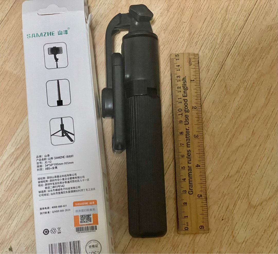 360 Rotate Selfie Stick With Bluetooth Remote Shutter 3 in 1 Monopod ...