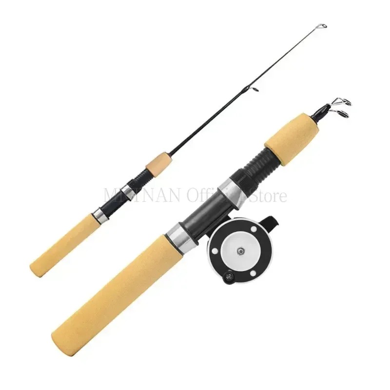 60cm 80cm 100cm Mini Telescopic Fishing Rod Travel Spinning Fishing Rod ...