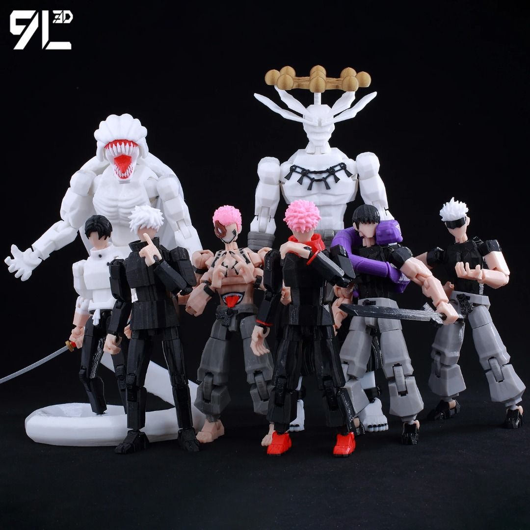 9L3D Printed Lucky Dummy 13 Jujutsu Kaisen Gojo Satoru Toji Yuji Sukuna ...