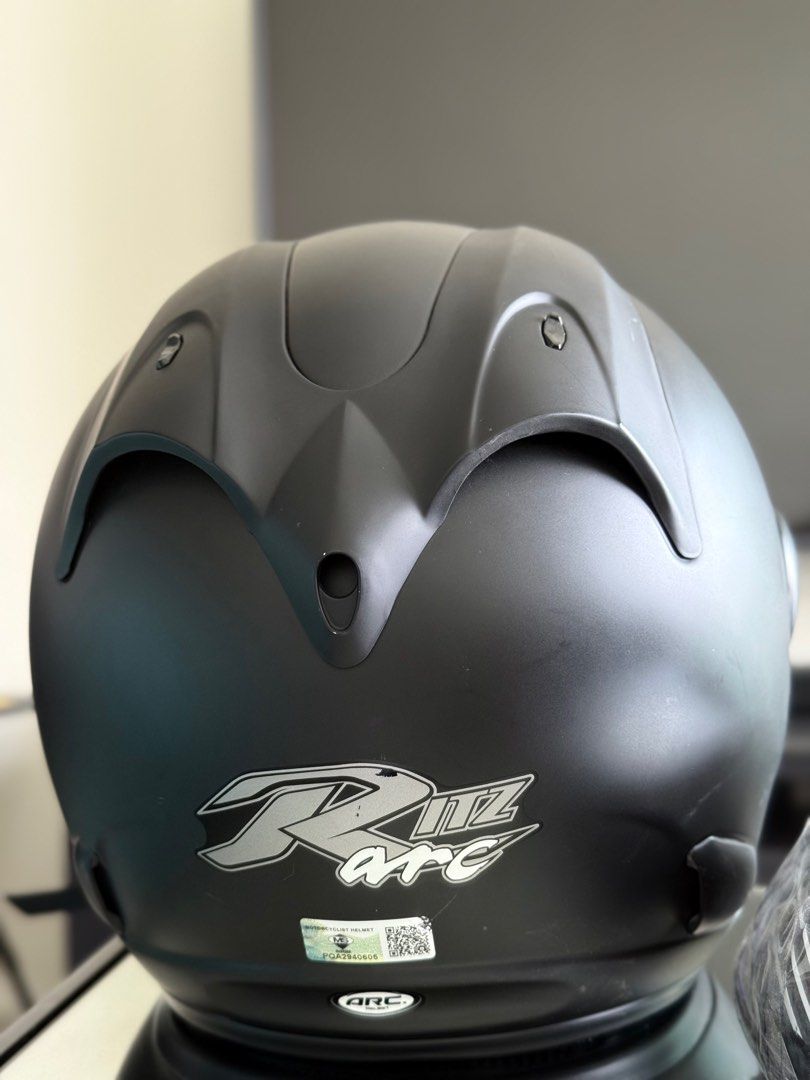 Helm ARC Ritz Helmet Matte Black , Motorbikes on Carousell