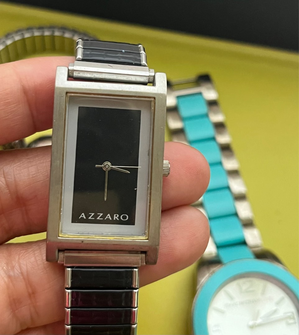 Azzaro Black Dial Tank Watch, Women's Fashion, Watches & Accessories ...