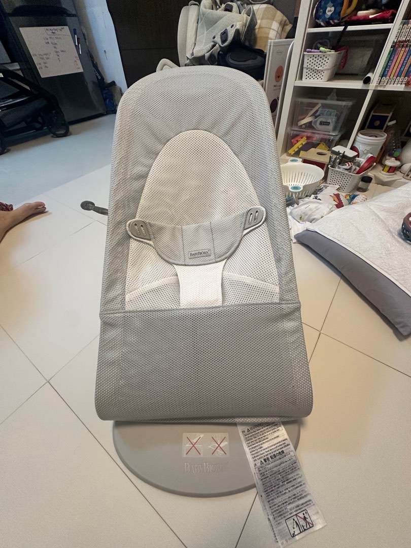 BabyBjorn Bouncer - Grey Mesh, Babies & Kids, Baby Nursery & Kids ...