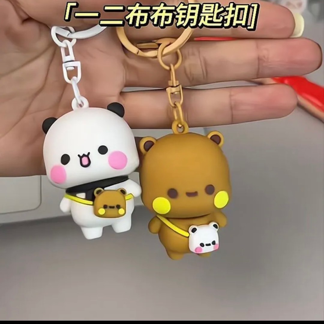 Bubu dudu yi er Cute Couple Keychain, Hobbies & Toys, Toys & Games on ...