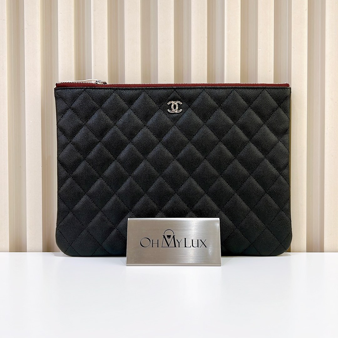 Chanel O Case Medium Caviar In Black GHW, Luxury, Bags & Wallets on ...