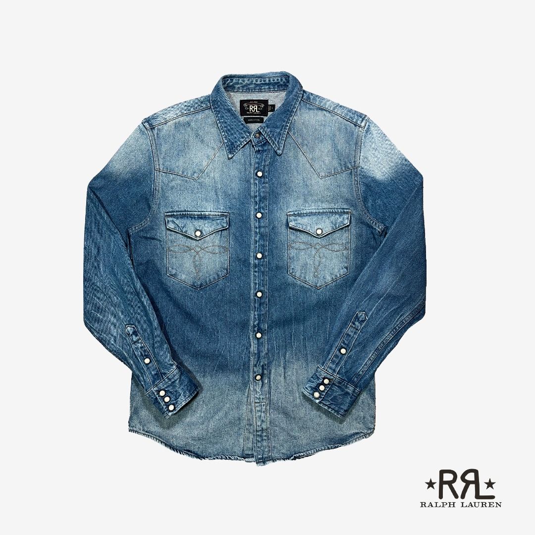 Double RL Denim Western Shirt / RRL Ralph Lauren, Men's Fashion, Coats ...