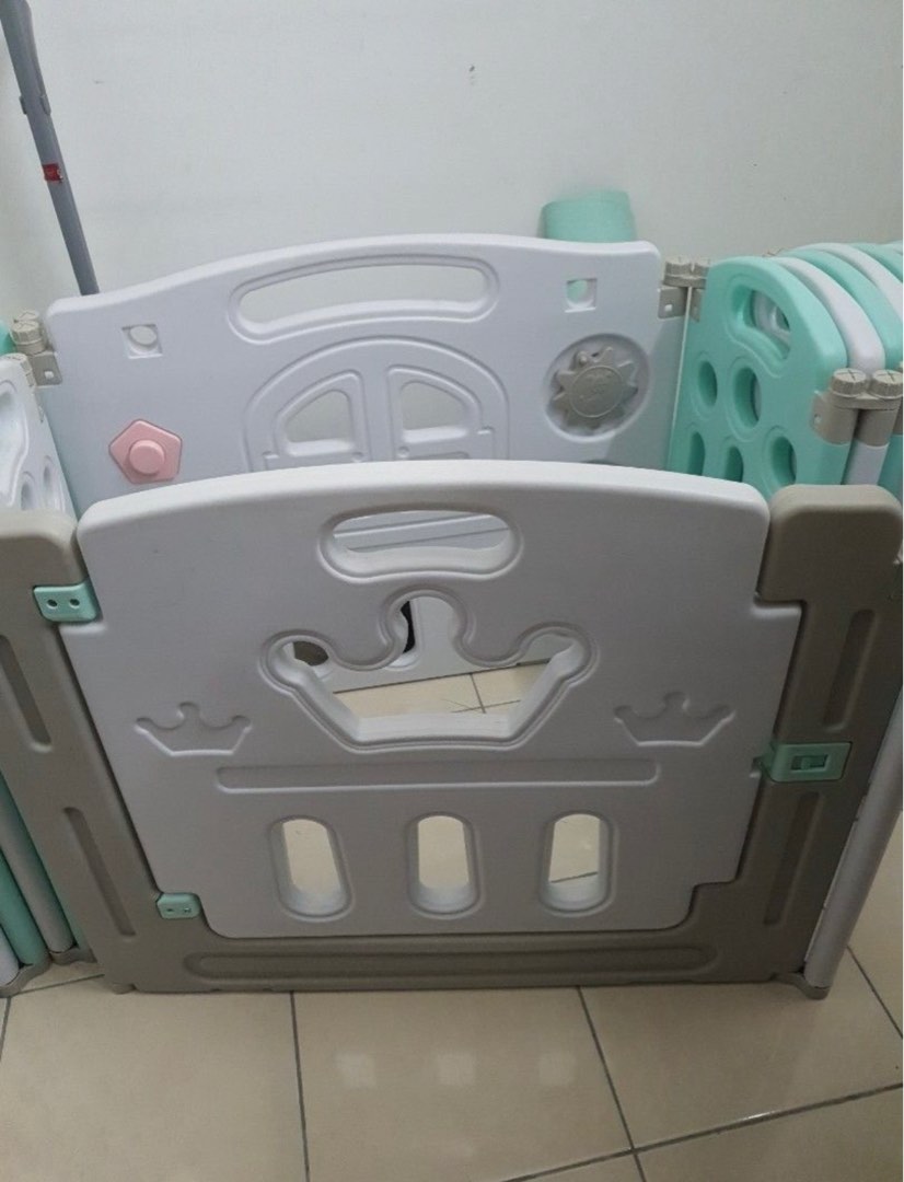Foldable Gaming Fence 18 Panels Baby Play Yard Playpen Baby Kid Safety ...