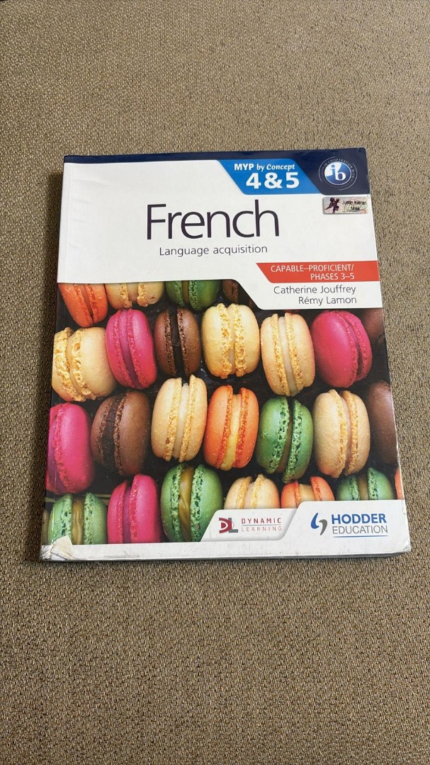 French Language Acquisition MYP by concept 4&5, 興趣及遊戲, 書本 & 文具, 教科書 ...