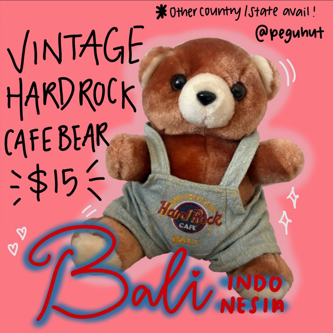 Hard Rock Bear - Bali, Hobbies & Toys, Toys & Games on Carousell
