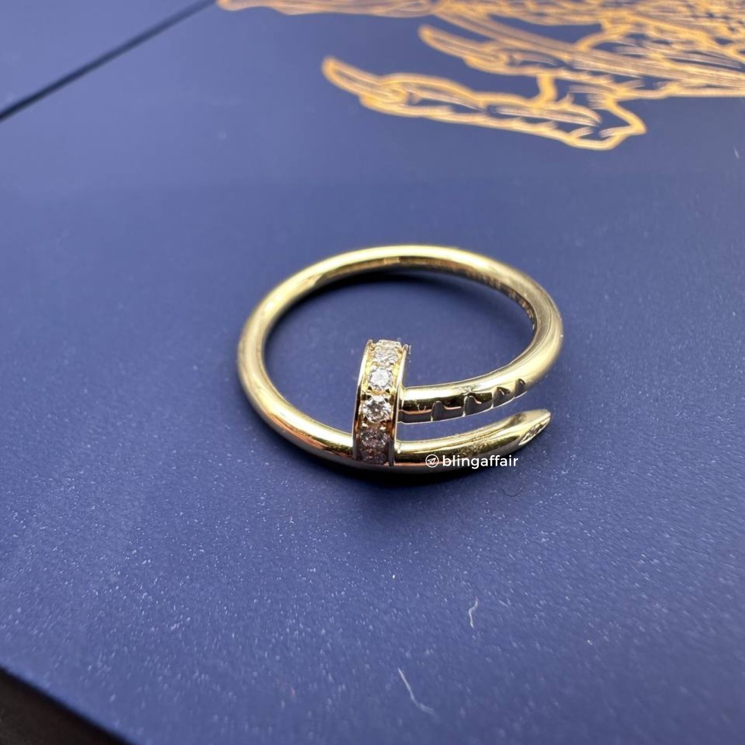 Cartier JUC Classic Diamond Ring 18K Custom, Women's Fashion, Jewelry ...