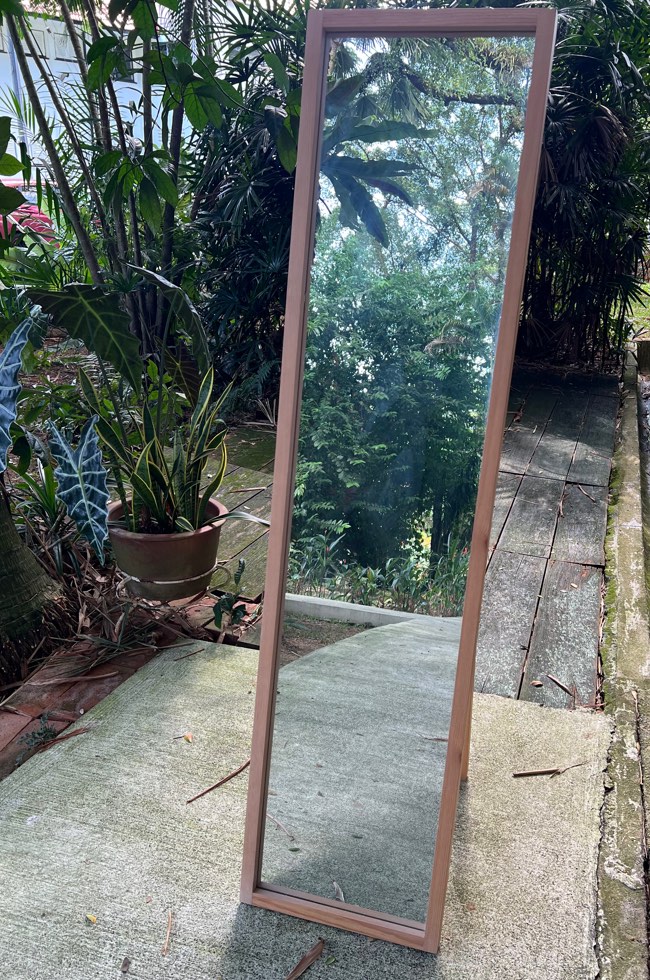 Muji Full Length Wooden Frame Mirror, Furniture & Home Living, Home ...