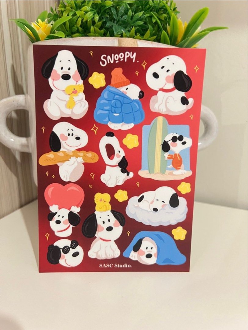 Peanuts Snoopy Cool Vibes Sticker Sheet, Hobbies & Toys, Stationery ...