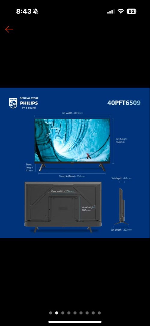 Philips 40PFT6509 40-inch LED Smart TV, TV & Home Appliances, TV ...