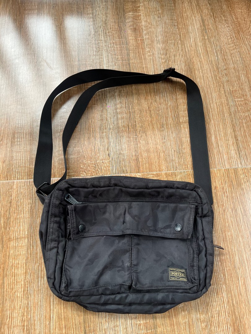Porter Japan Camou Black Sling Bag /Crossbody Bag, Men's Fashion, Bags, Sling Bags on Carousell
