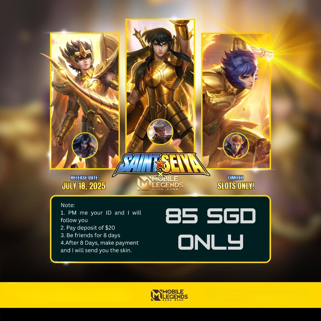 [Pre-Order] Gold Saint Seiya x MLBB Series | Mobile Legends Skin ...