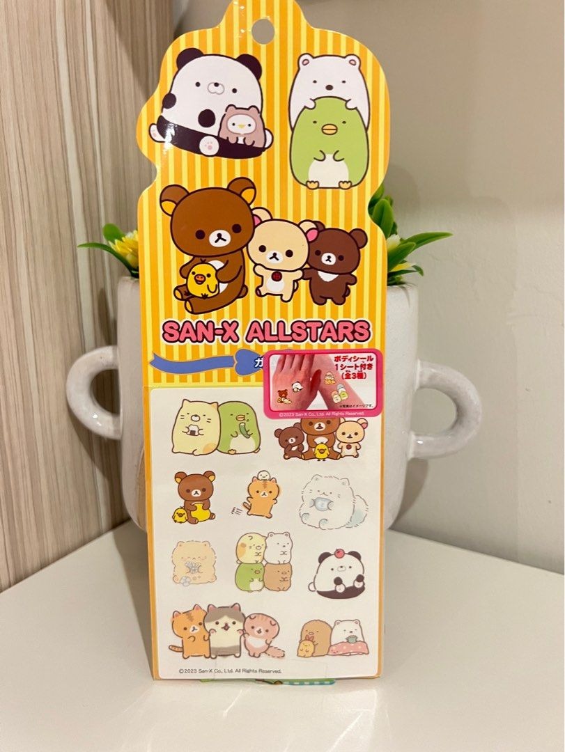 San-X Characters All-Stars Hand Stickers, Hobbies & Toys, Stationery ...
