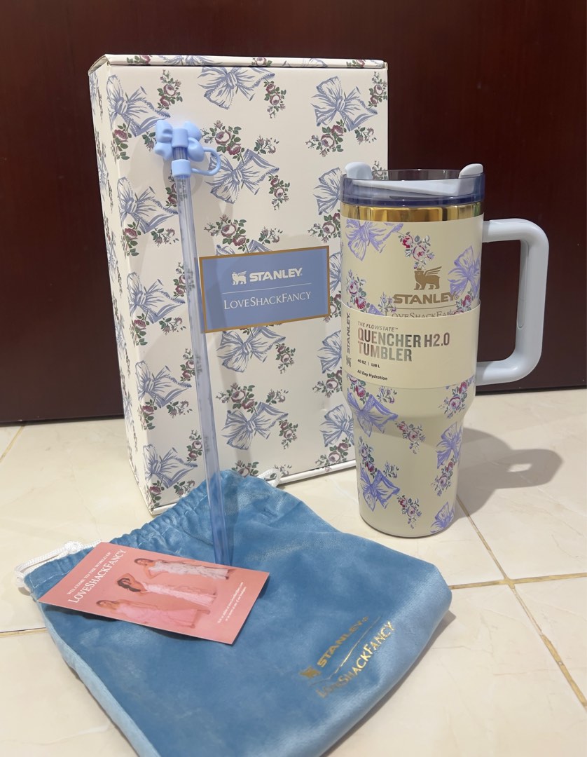 NEW ! Stanley Tumbler Quencher X Love Shack Fancy (BOW) / Botol Minum ...