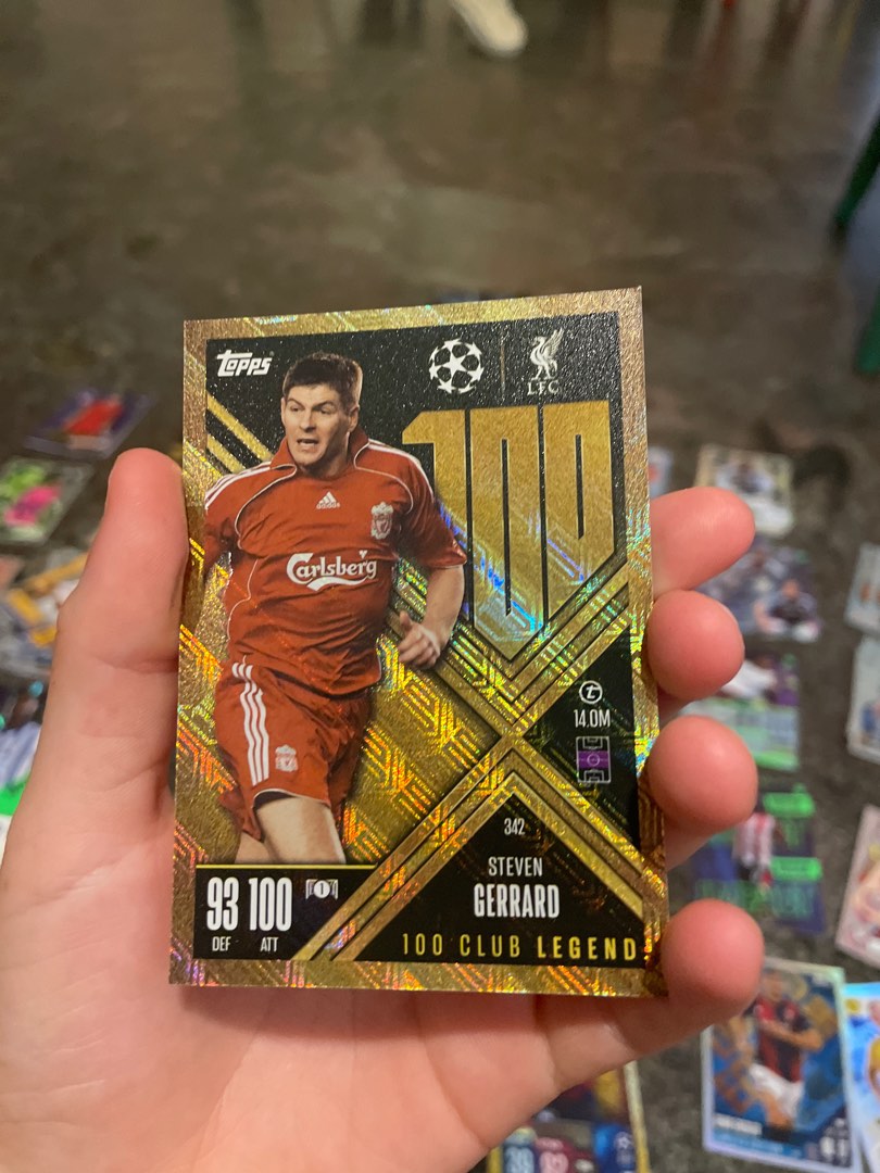 Topps 100 Club Legend Steven Gerrard Trading Card, Hobbies & Toys, Toys ...