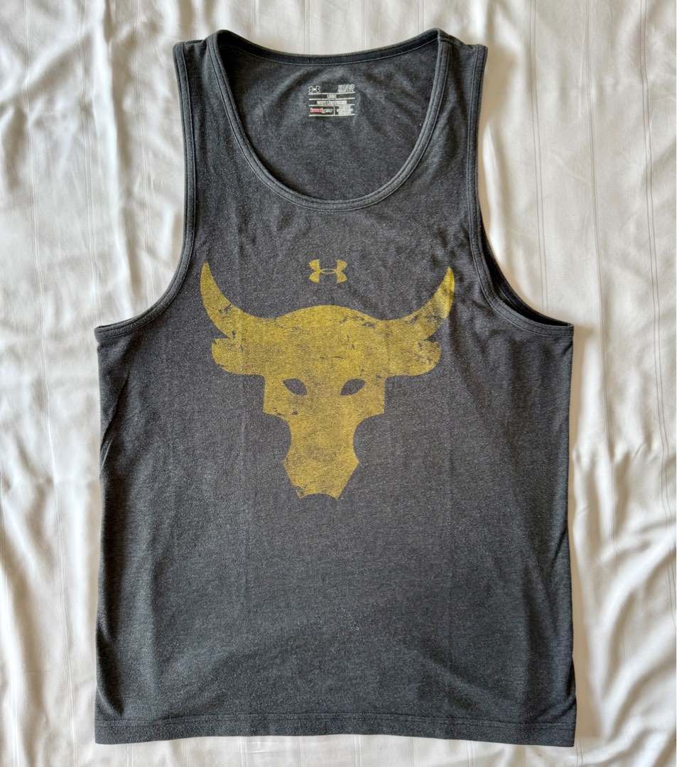 Under Armour Project Rock Tank Top, Men's Fashion, Activewear on Carousell