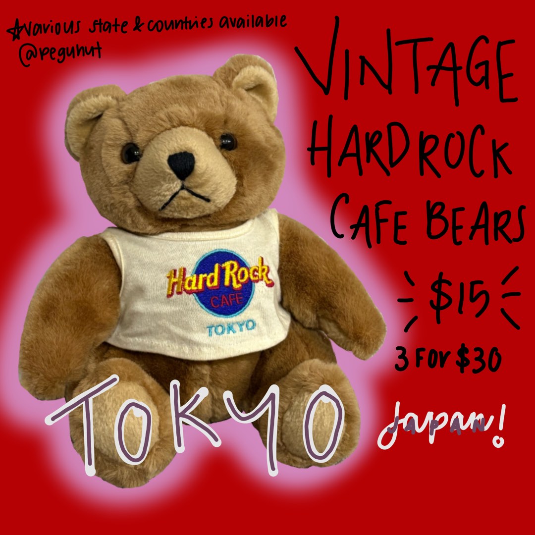 Hard Rock Bear - Tokyo, Hobbies & Toys, Toys & Games on Carousell