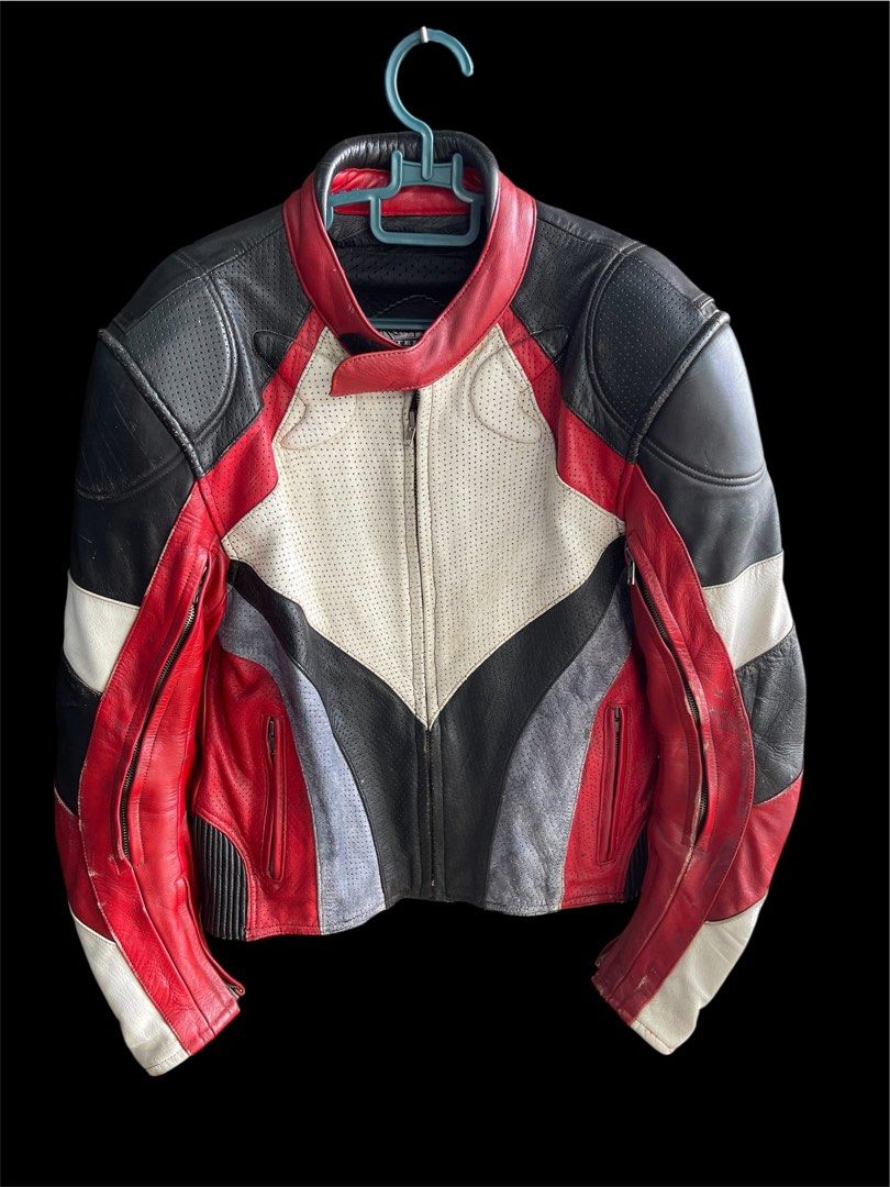 VINTAGE TEKNIC MOTORCYCLE LEATHER RACING JACKET, Motorbikes on Carousell