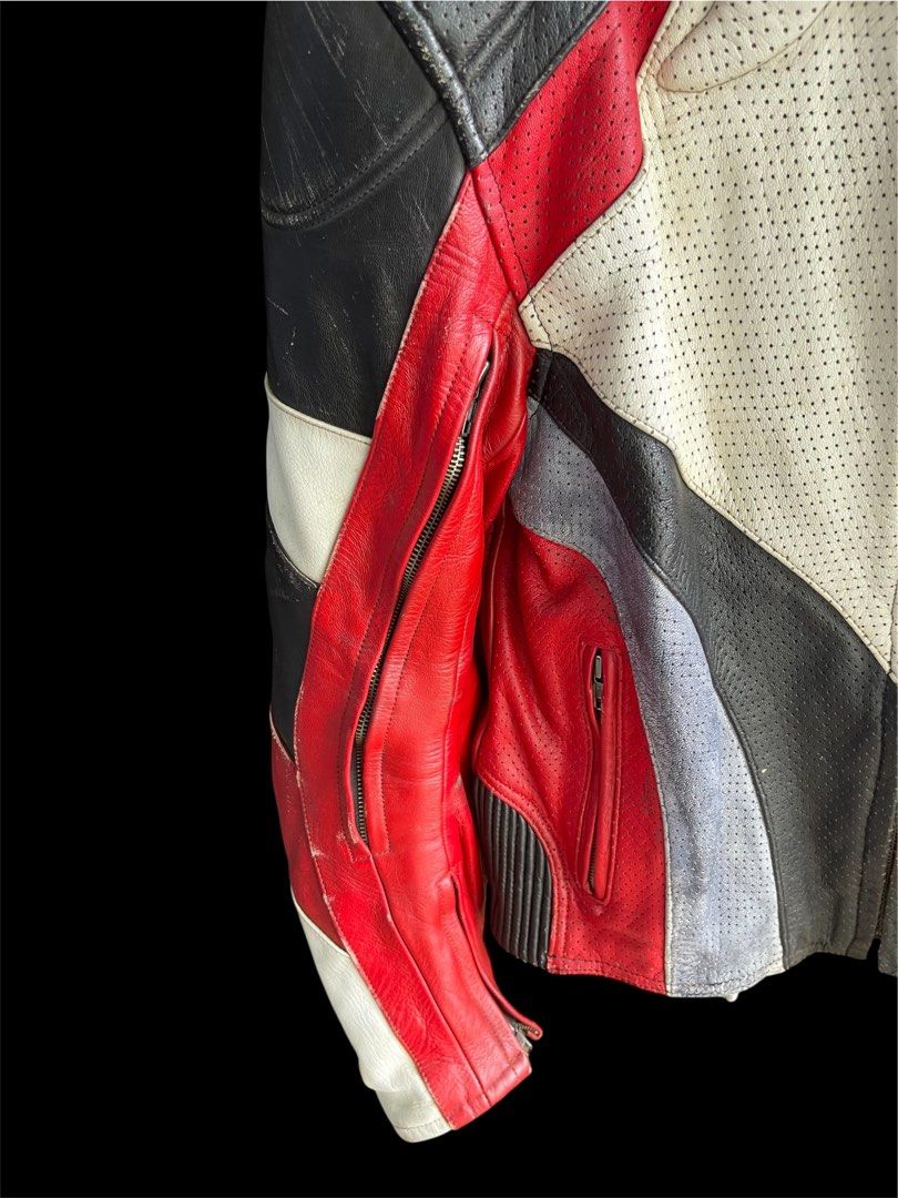 VINTAGE TEKNIC MOTORCYCLE LEATHER RACING JACKET, Motorbikes on Carousell