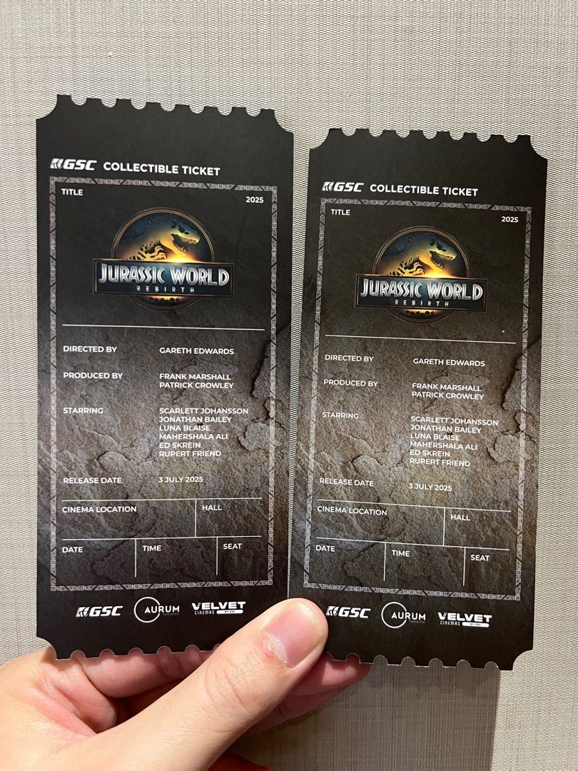 [WTS] Jurassic World Rebirth - GSC Aurum Theatre TRX 4DX & ScreenX ...
