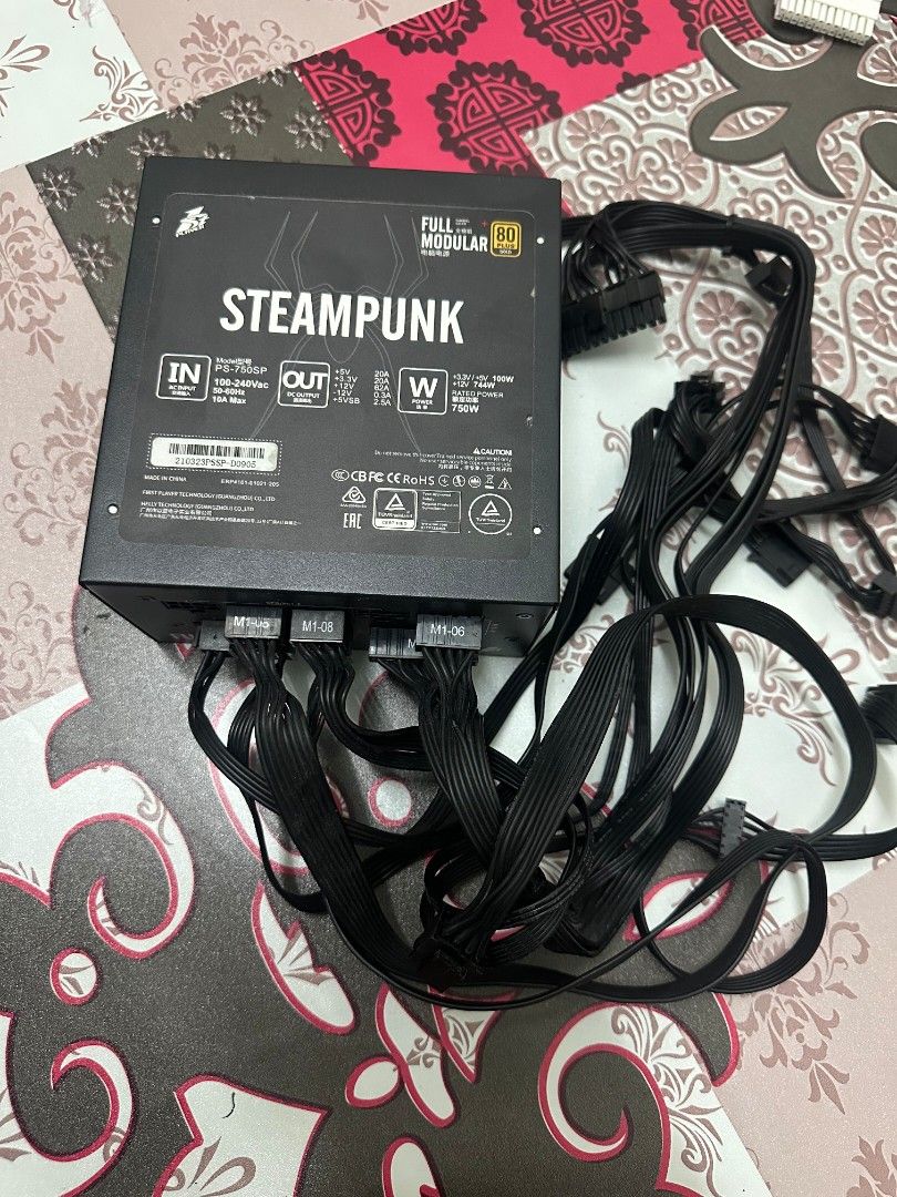 1st Player Steampunk 750W Gaming Power Supply PSU | 80 Plus Gold | Full ...