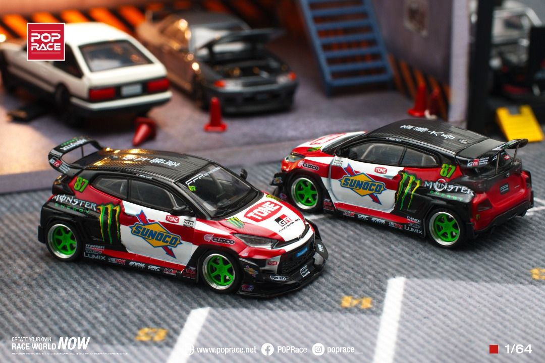 全新 Poprace Pandem GR Yaris Daigo Saito - 1:64 1/64 scale similar to ...