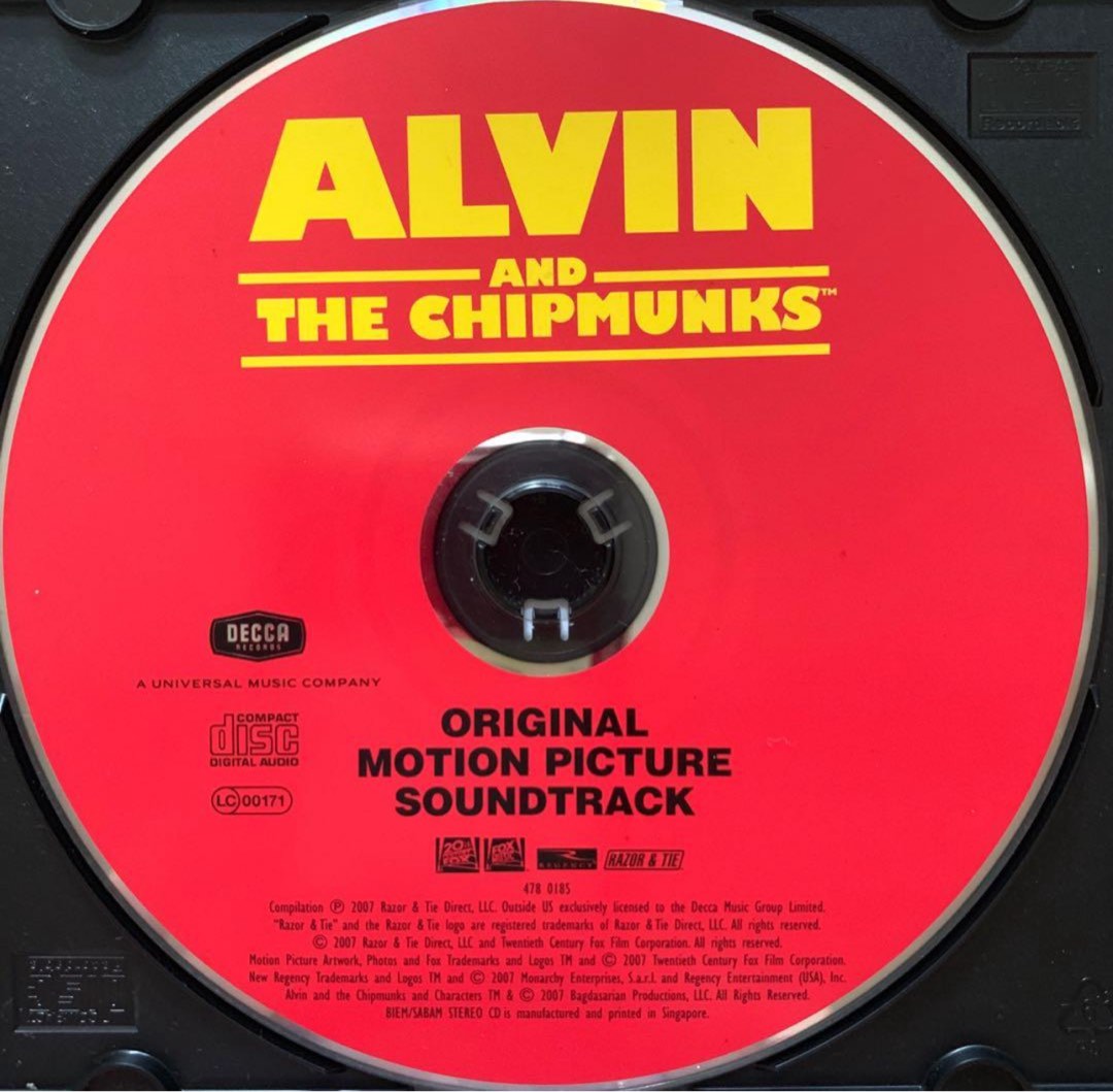 Alvin And The Chipmunks Original Soundtrack, Hobbies & Toys, Music ...