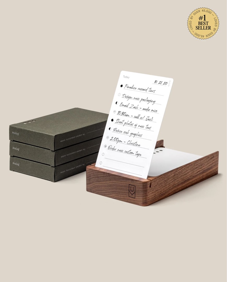 Analog Notepad and Walnut Holder, Hobbies & Toys, Stationery & Craft ...