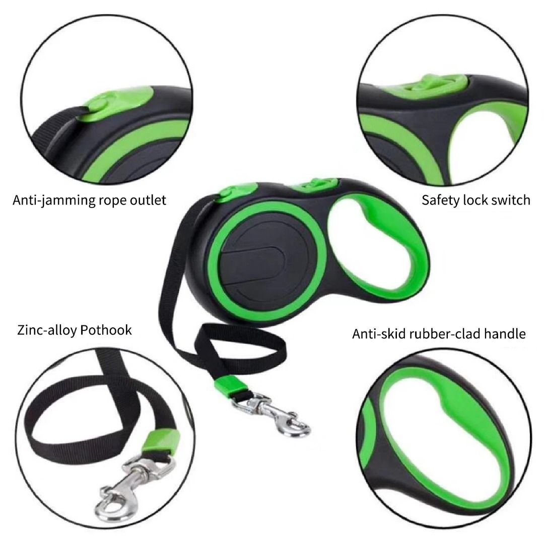 Automatic Retractable Dog Leash Nylon Ribbon Flexible automatic ...