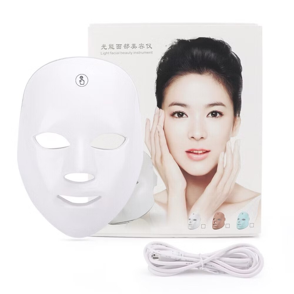(BARU) Masker LED PDT Light 7 Warna Led Mask Photon Therapy Alat ...