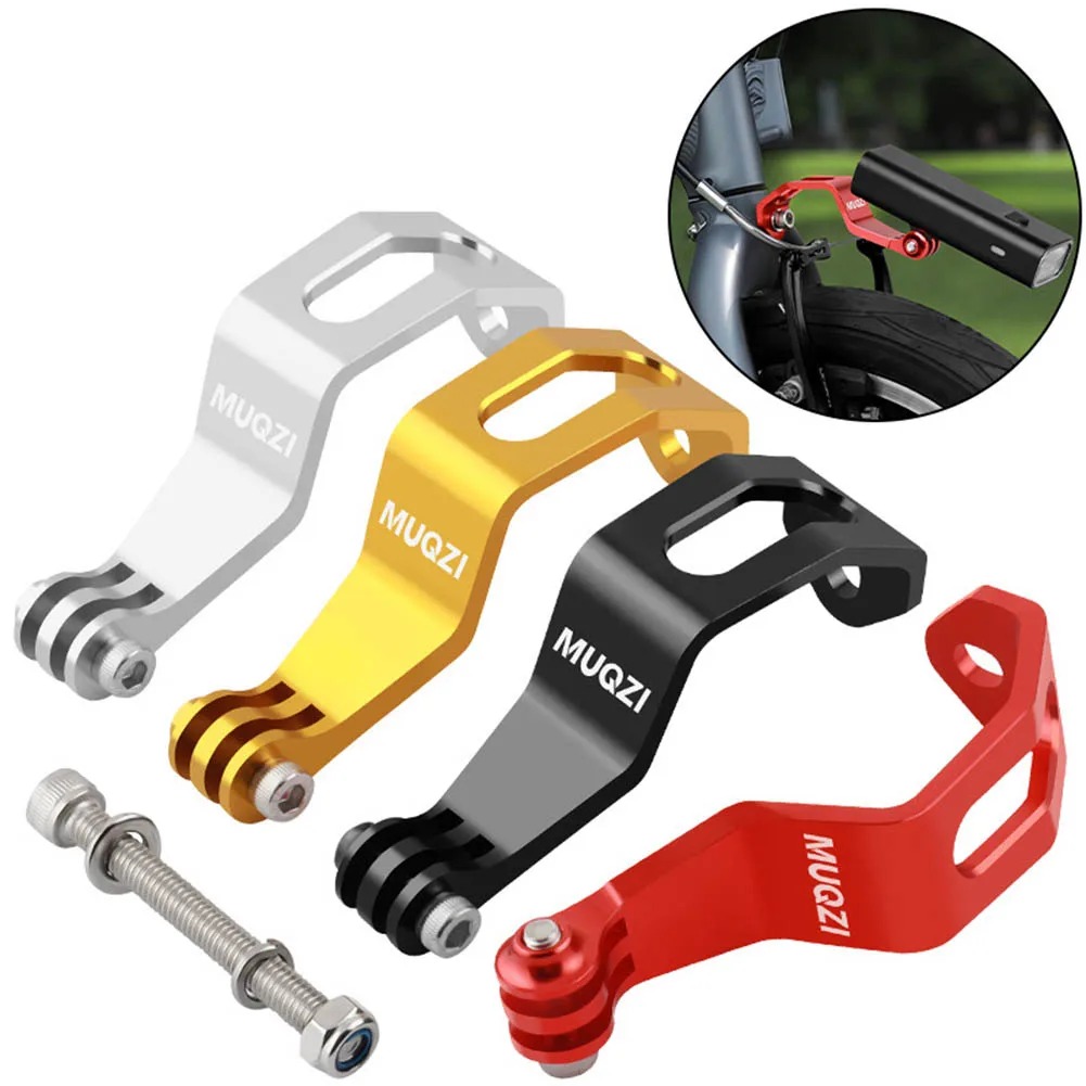 Bicycle Front Light Mount Bracket Aluminum Alloy Folding Bike Fork ...