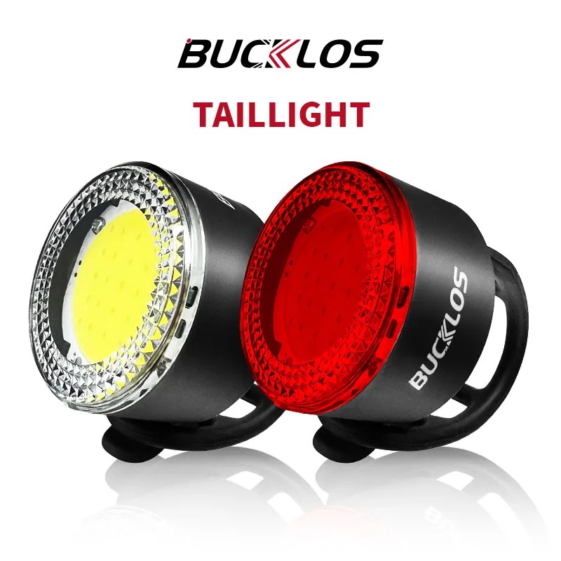 BUCKLOS Cycling Lights COB Bicycle Headlight Taillight LED Bike Front ...