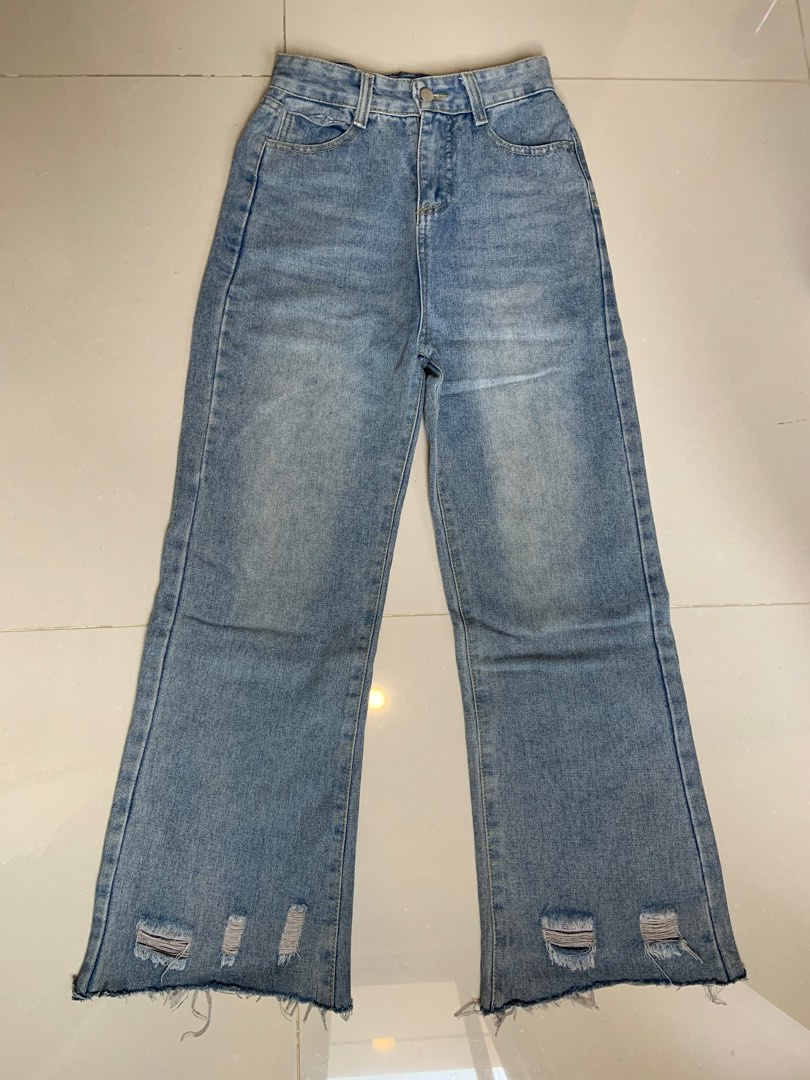 Celana jeans retro ripped boyfriend, Fesyen Wanita, Pakaian Wanita ...