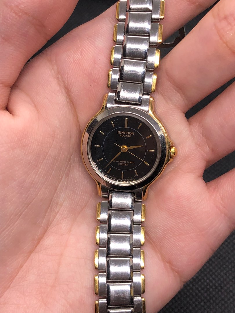 Citizen Junction Square Black Dial Two Tone Quartz Ladies Japan Watch ...