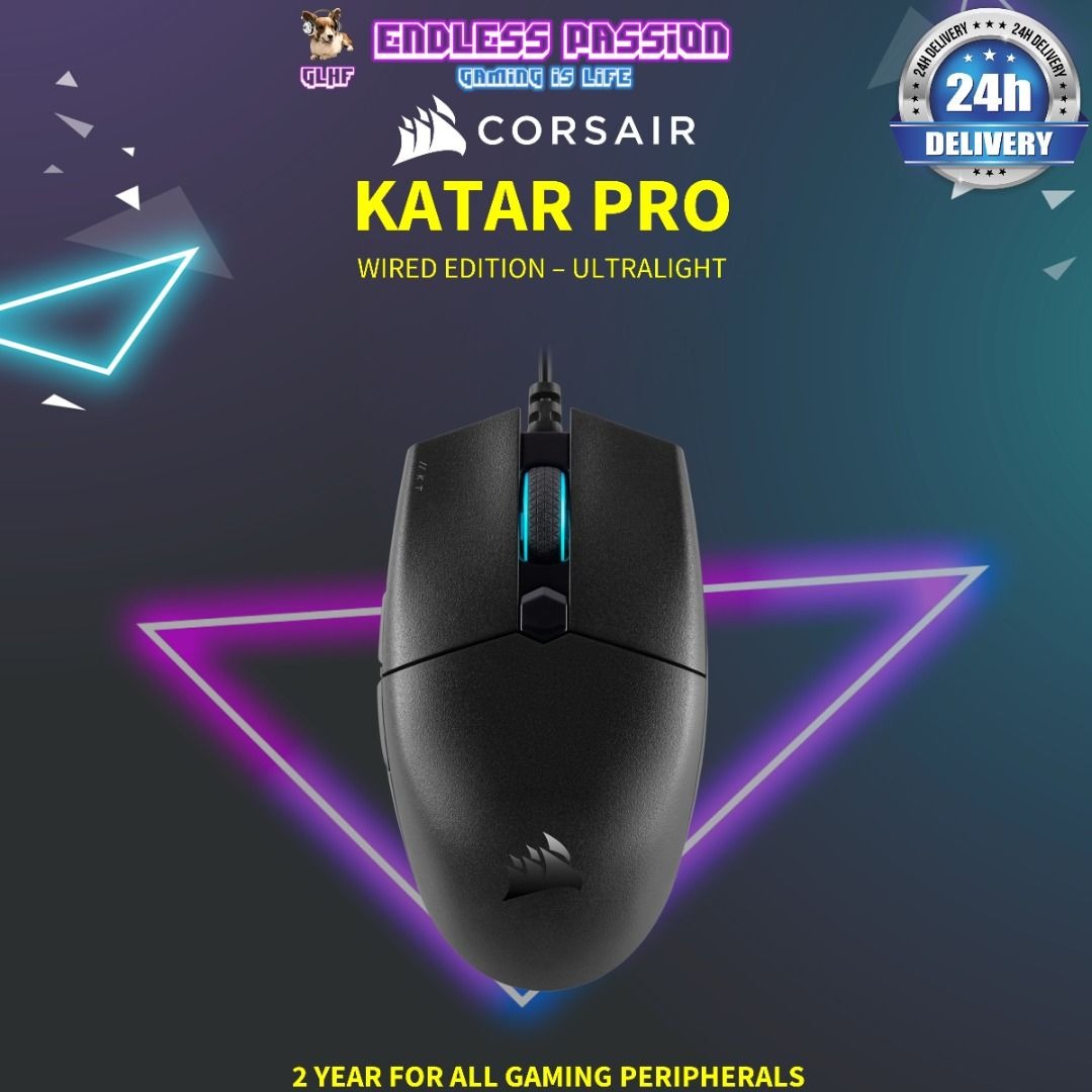 Corsair Katar Pro Wired Gaming Mouse, Computers & Tech, Parts ...