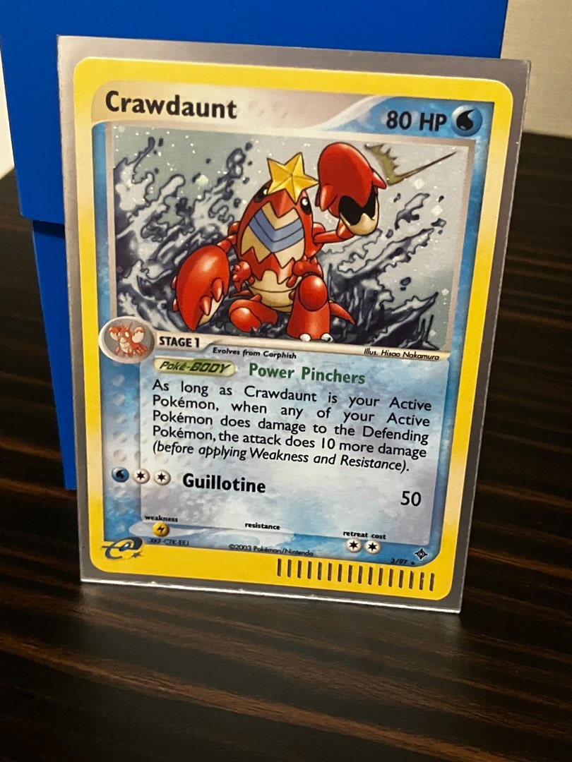Crawdaunt Pokemon Card - Stage 1, Hobbies & Toys, Toys & Games on Carousell