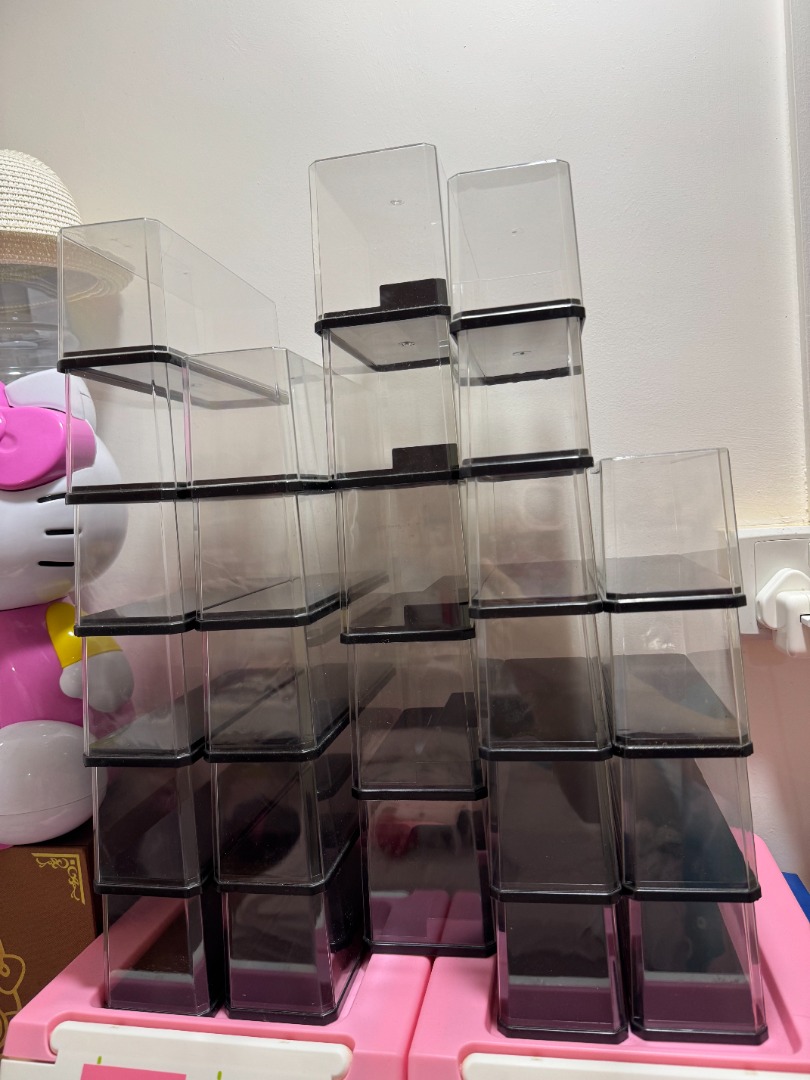 Daiso Mini Collection Boxes (Stair & Wide Type), Furniture & Home ...