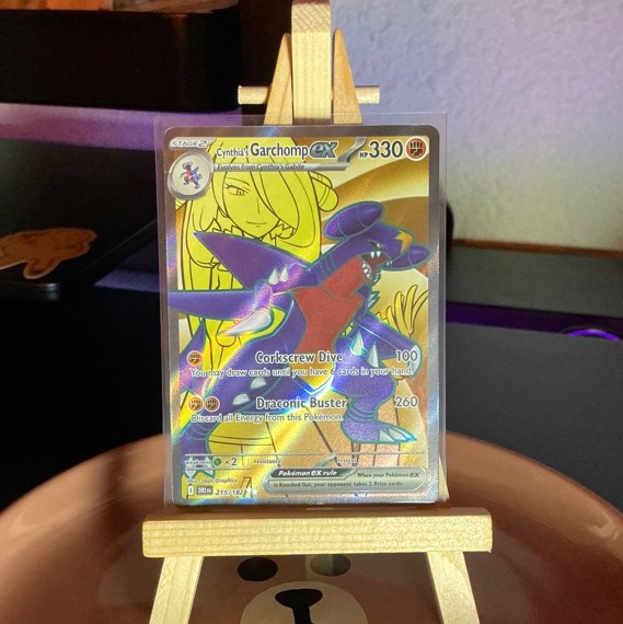 Destined Rivals Cynthia's Garchomp ex #215, Hobbies & Toys, Toys ...