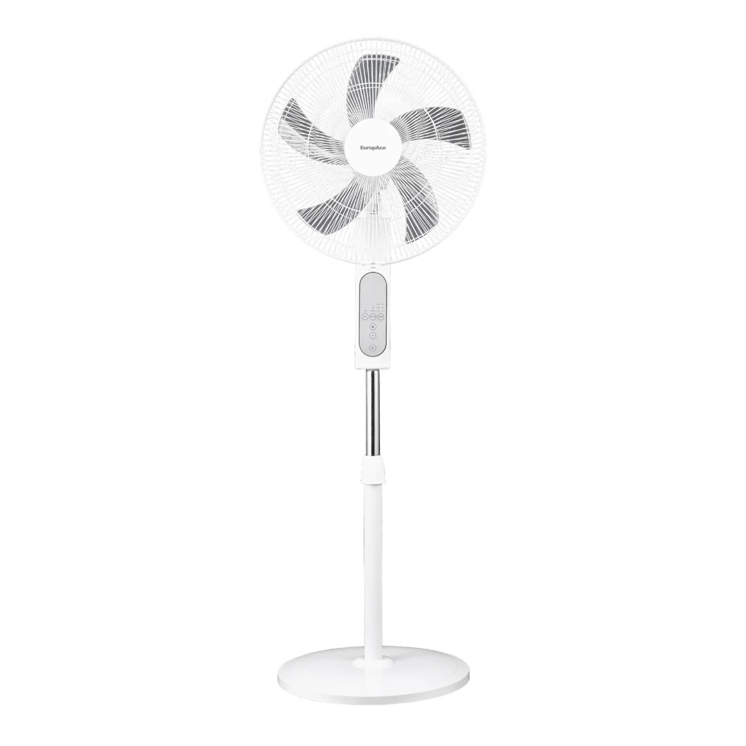 EuropAce 18" Stand Fan with Remote Control ESF3182DWH, Furniture & Home ...