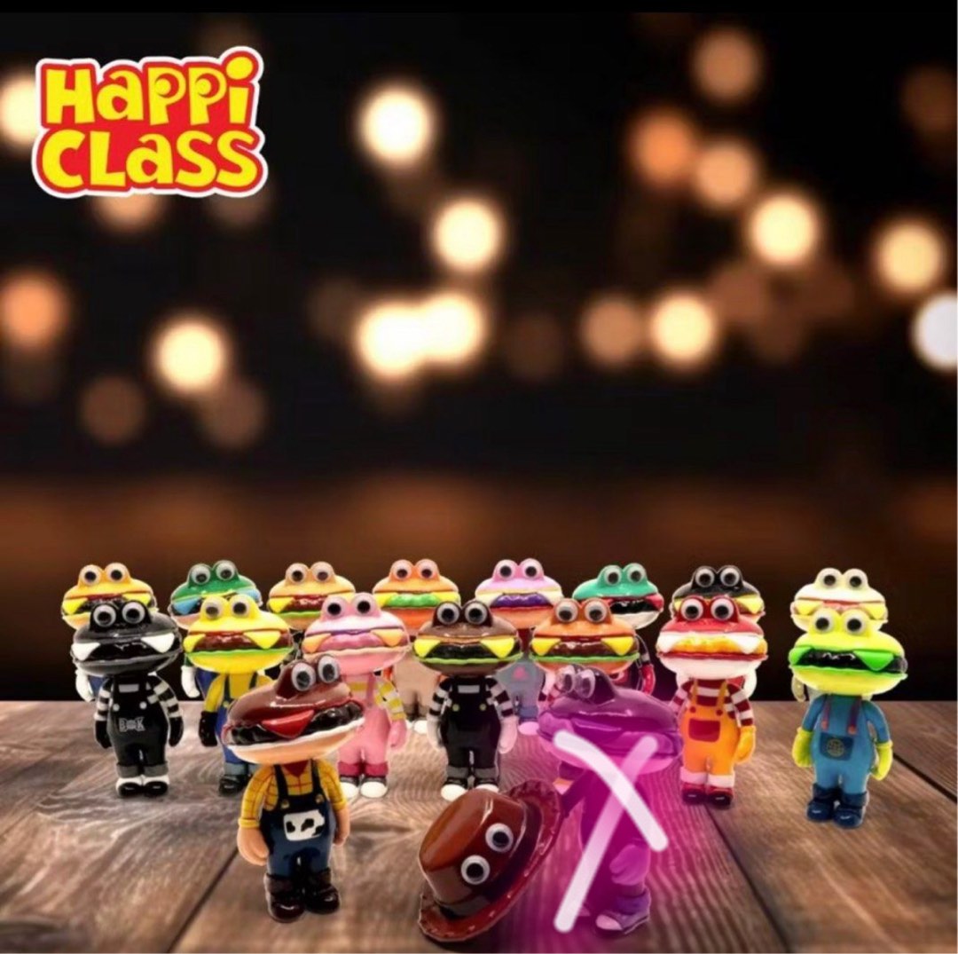 Happi Class Frog Burger Figures - Complete Set, Hobbies & Toys, Toys ...